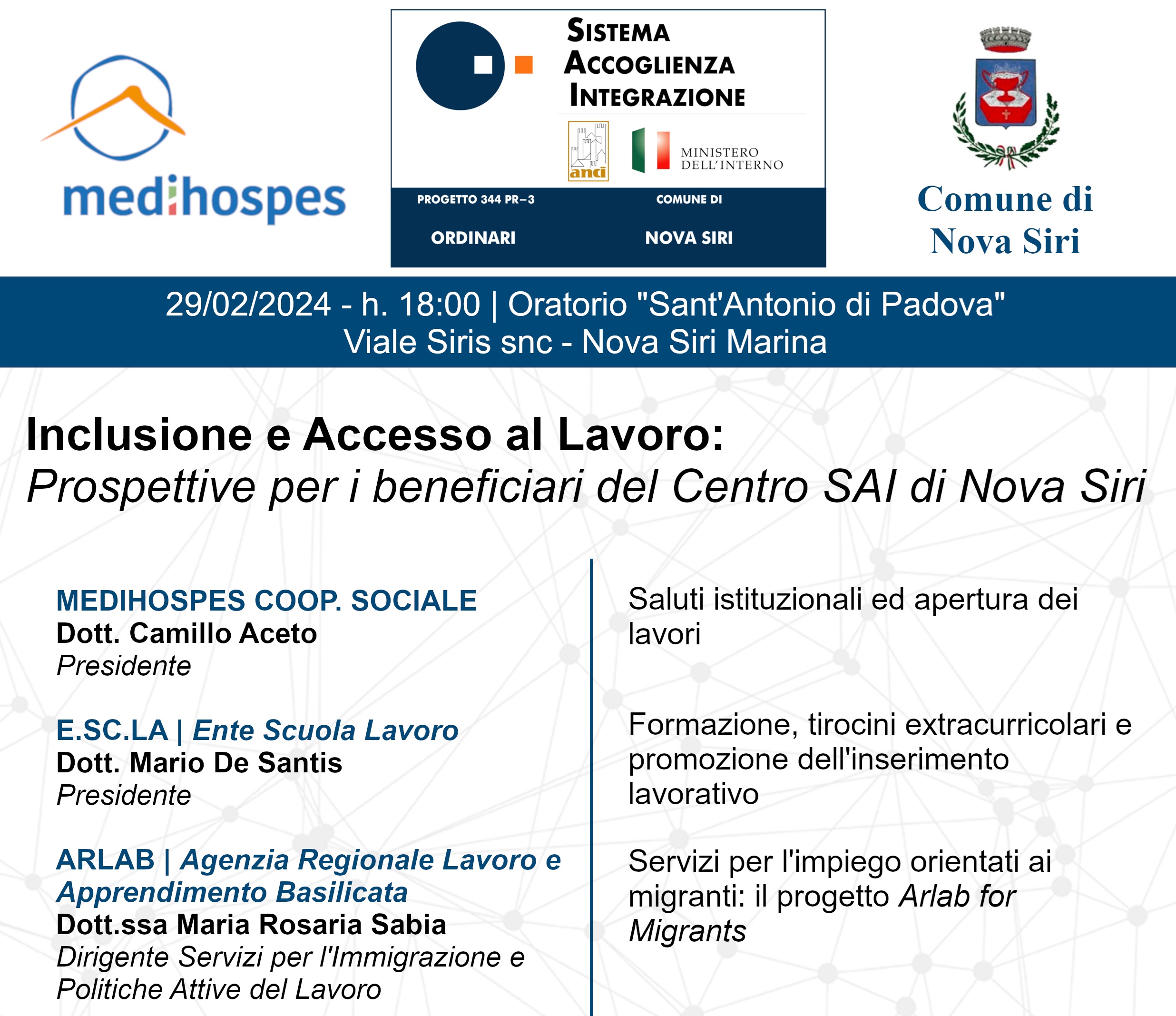 Ambiente-cultura-eventi- 27/02/2024 - Inclusione dei migranti e accesso ...